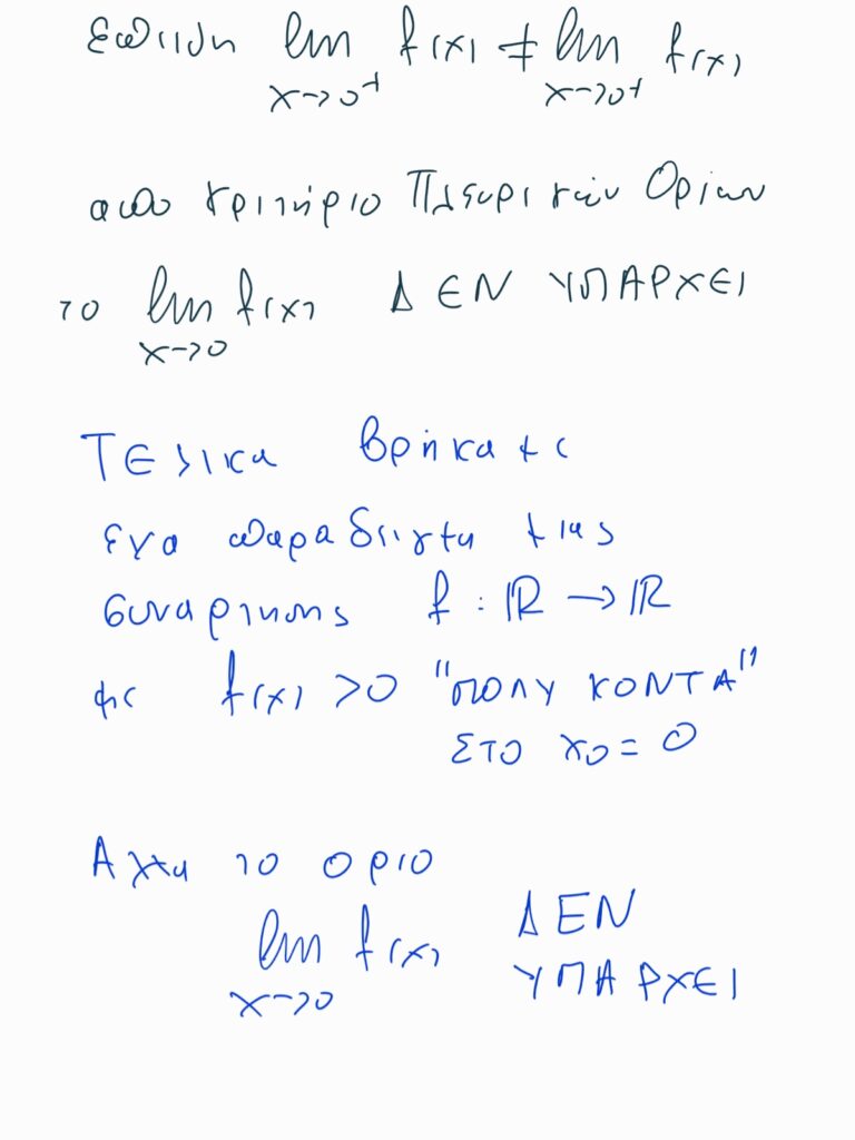 ΣΩΣΤΟ ΛΑΘΟΣ ΟΡΙΟ ΣΥΝΑΡΤΗΣΗΣ -1- - Ν. Α. Διακόπουλος
